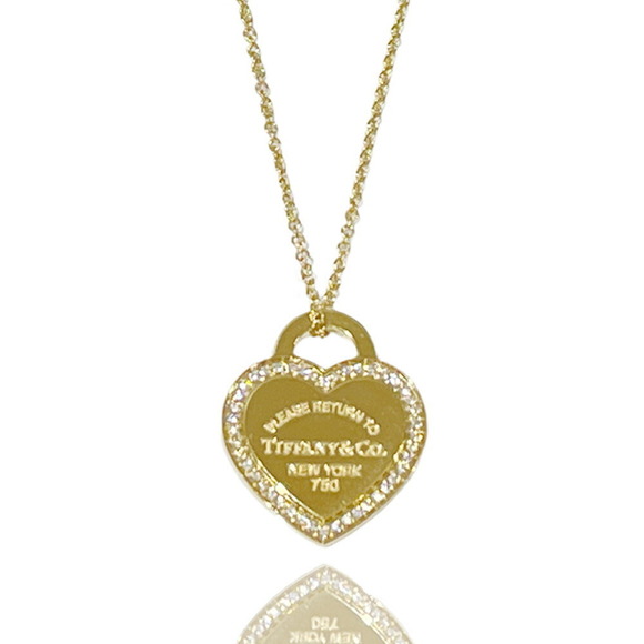 Tiffany & Co. | Jewelry | Tiffany Return To Heart Tag Diamond Necklace ...